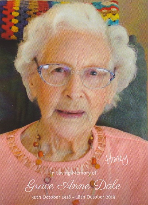 Grace Anne Dale – Aged 100 years 11 months 19 days – OTVA Member's Blog